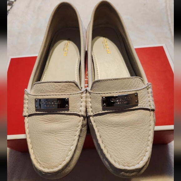 Coach | Shoes | Coach Womens Cream Loafers | Poshmark
